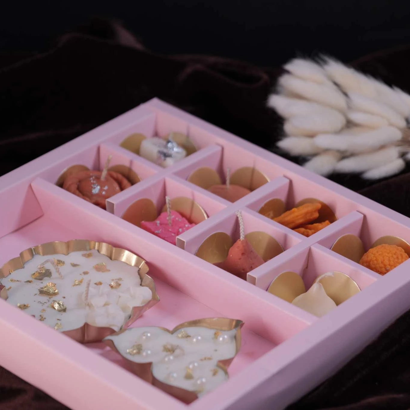 Luxury Diwali Candle Hamper – Urli & Mithai Edition – Skiya Aroma